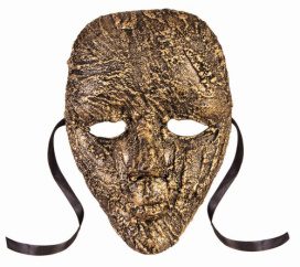 TEXTURE FACE GOLD MASK - Costume Holiday House
